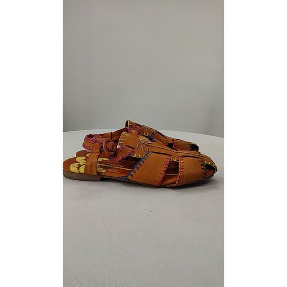 FARM Rio | Shoes | Farm Rio Women Caramel Palm Tree Sandal Shoes Orange ...